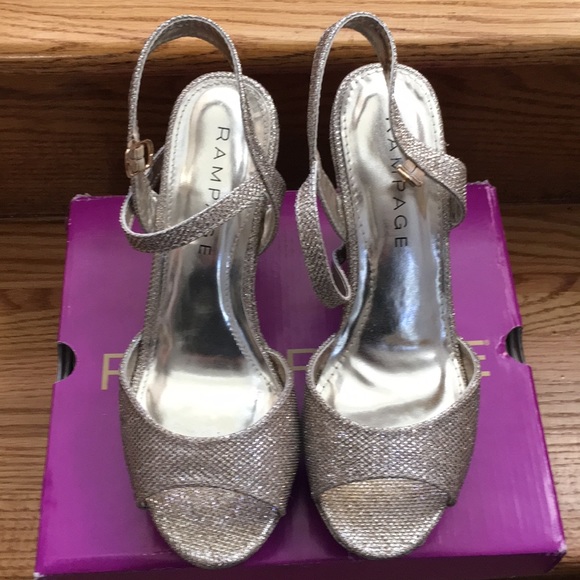 Rampage | Shoes | Womens Rampage Chrissy Glitter Wedge Heels | Poshmark